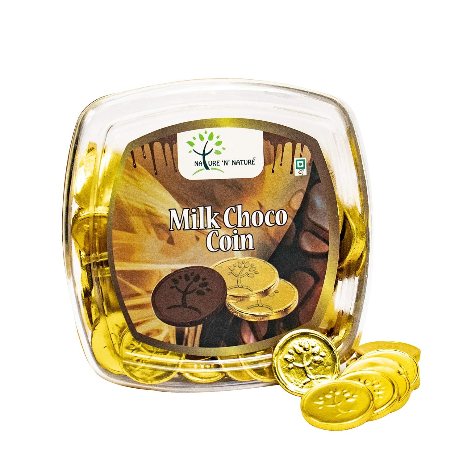NATURE 'N' NATURE Gold Coin Milk Chocolates, 230gms Square Gift Pack ...