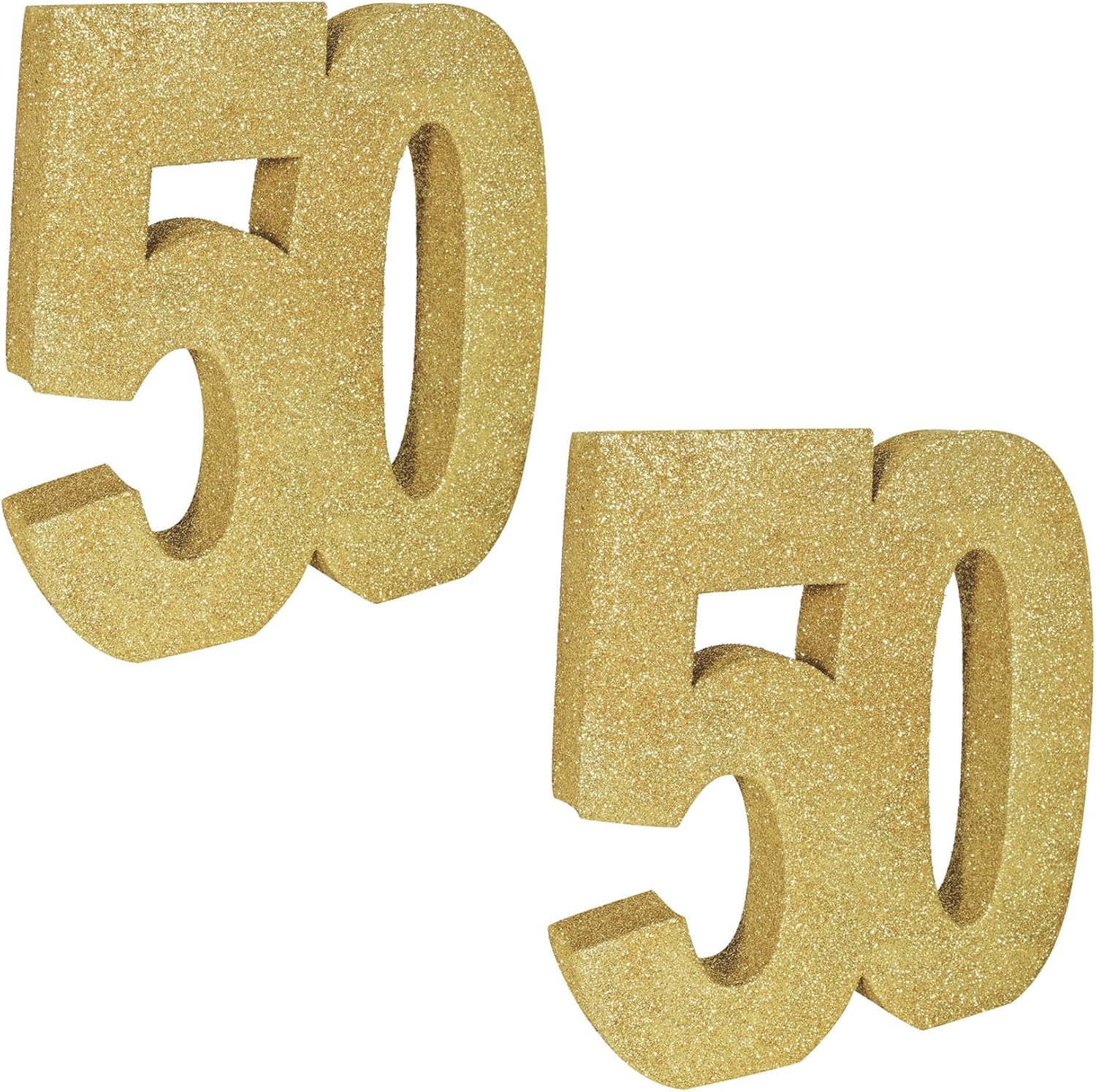 Amazon.com: Beistle 3-D Number 50 Centerpiece, 8" x 8" x 1"- Gold ...