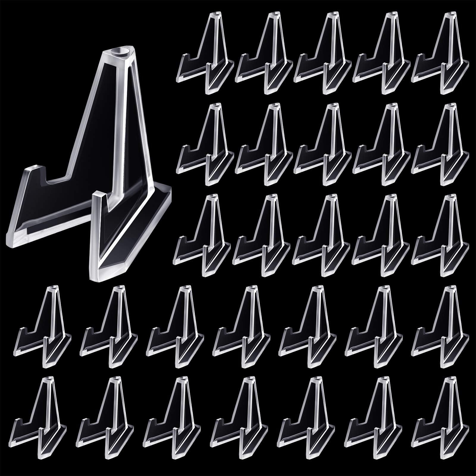 Amazon.com: 20 Pack Clear Acrylic Easel Stands Coin Display Easel, 2-1/ ...