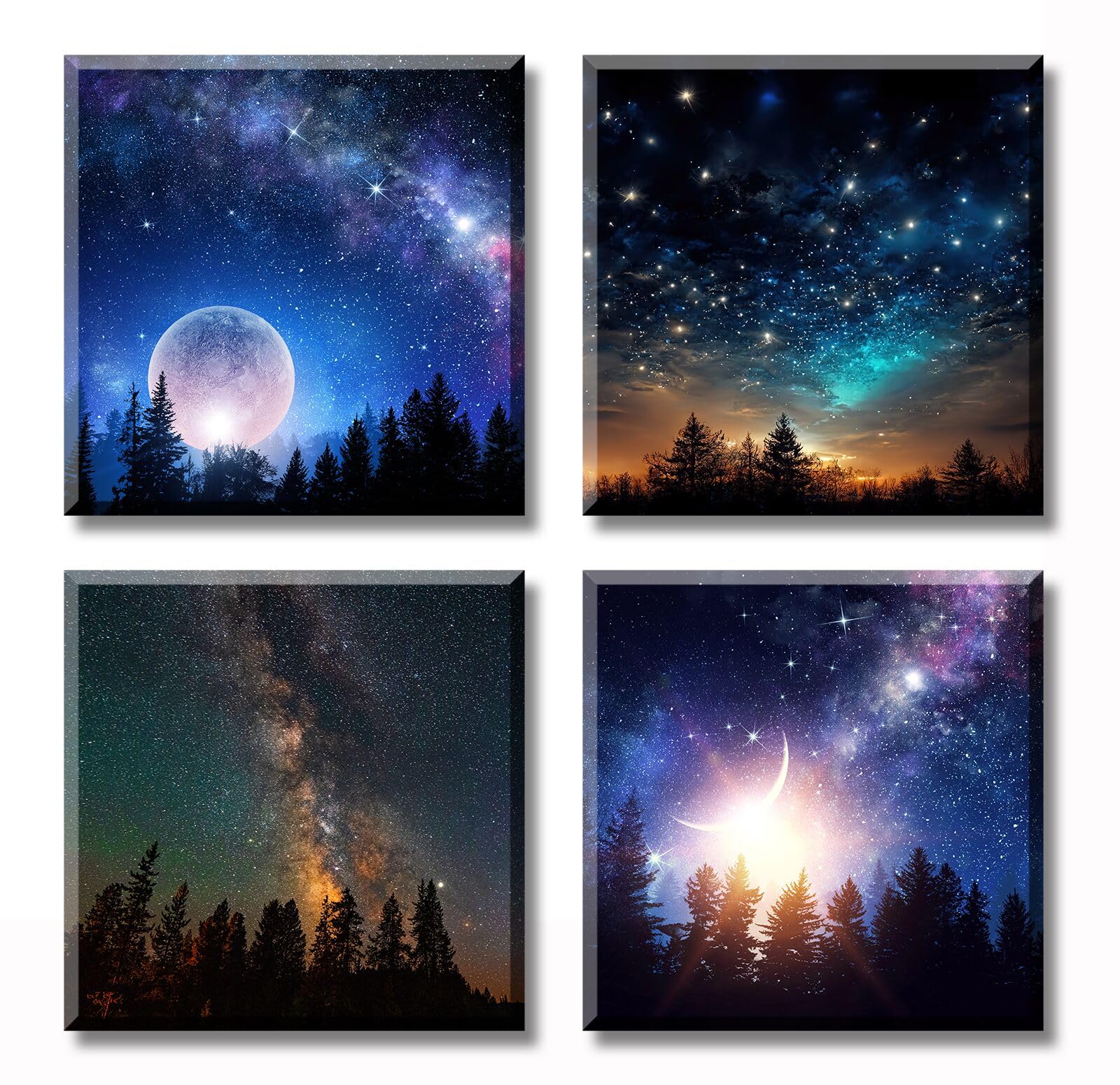 Amazon.com: DJSYLIFE Galaxy Wall Decor for Boys Room Canvas Wall Art ...