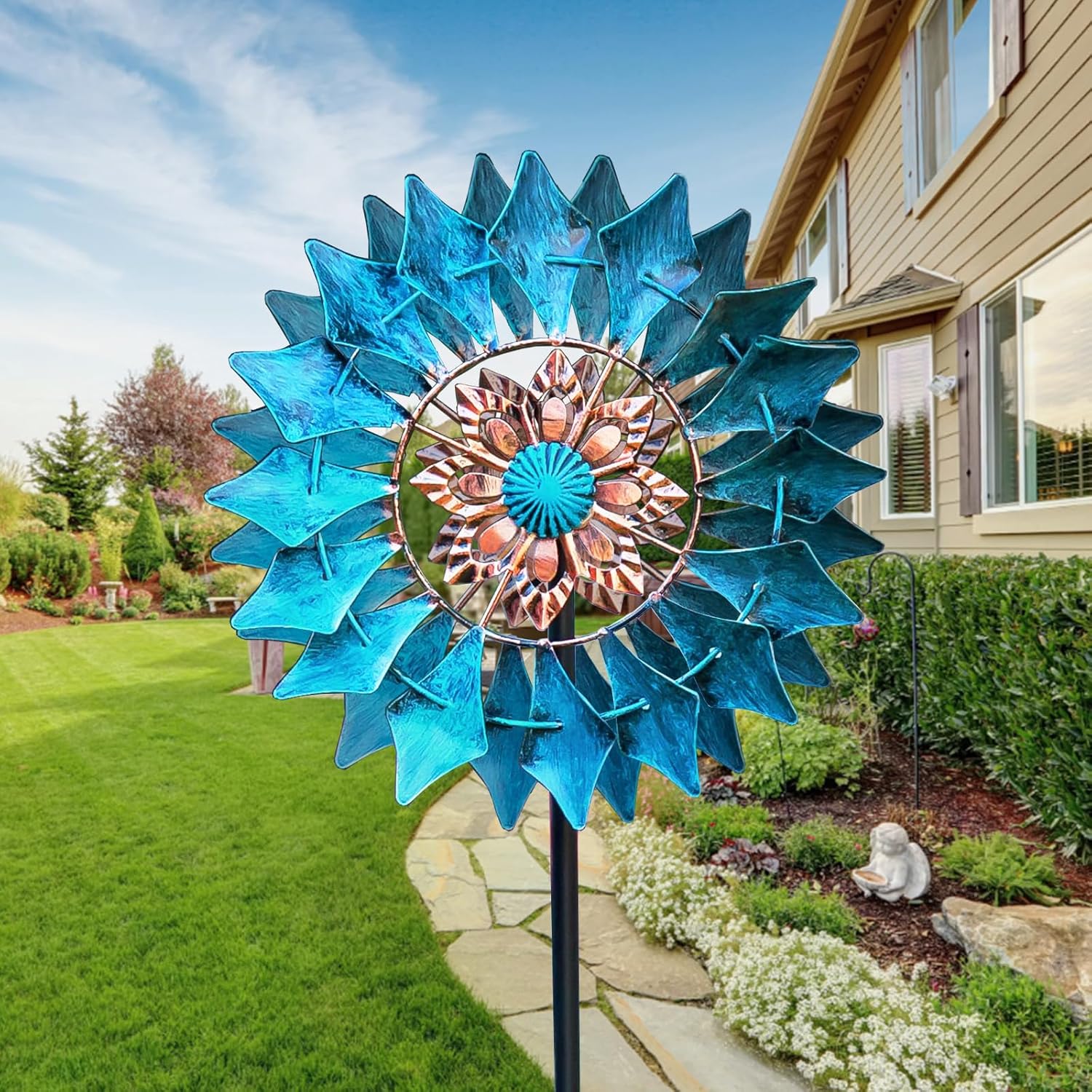 Amazon.com: Wind Spinners Outdoor，Garden Wind Spinner 360°，Wind Spinner ...