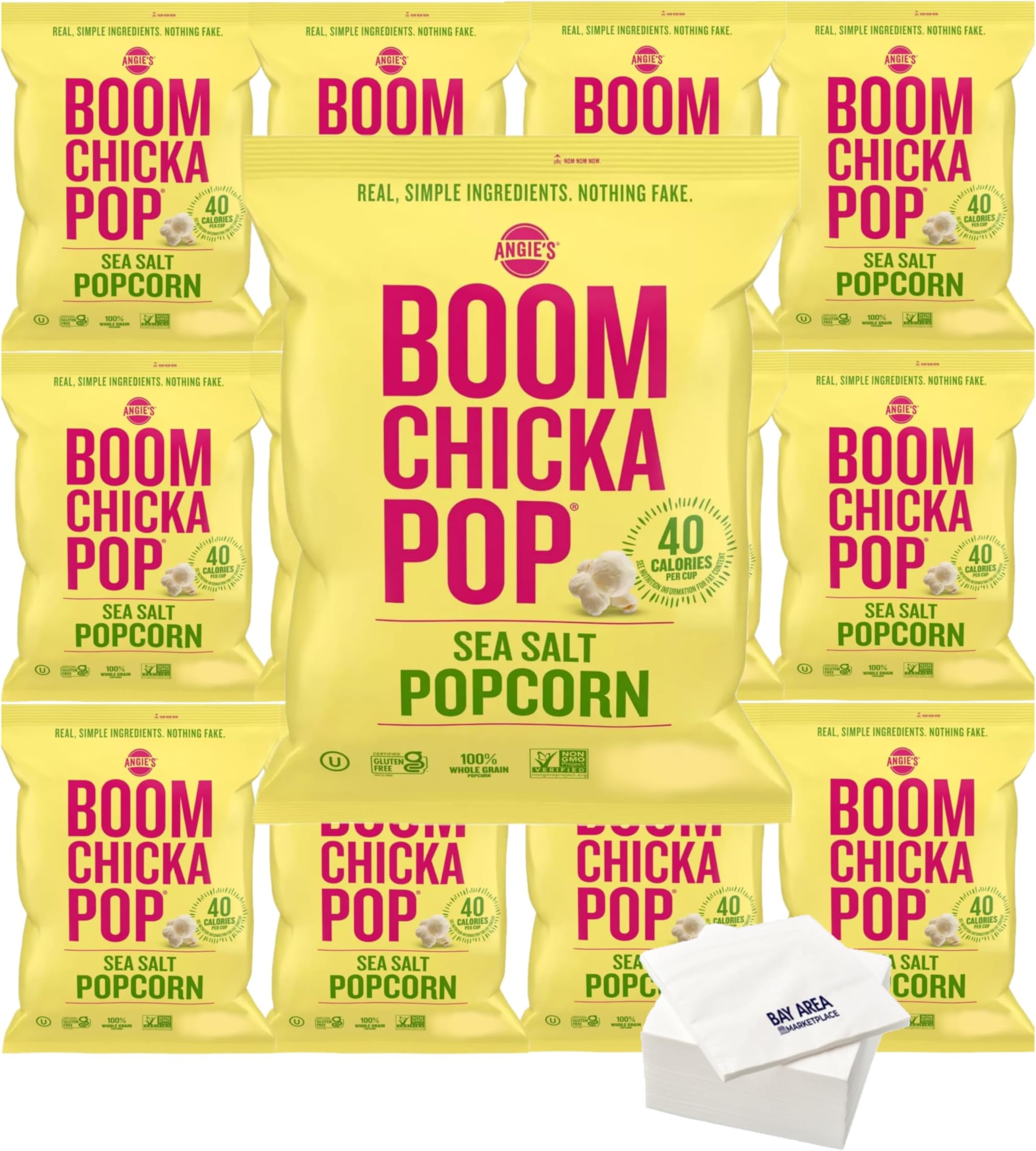 Amazon.com: Boom Chicka Pop Popcorn, Single Serving Bags, Pack of 12 ...