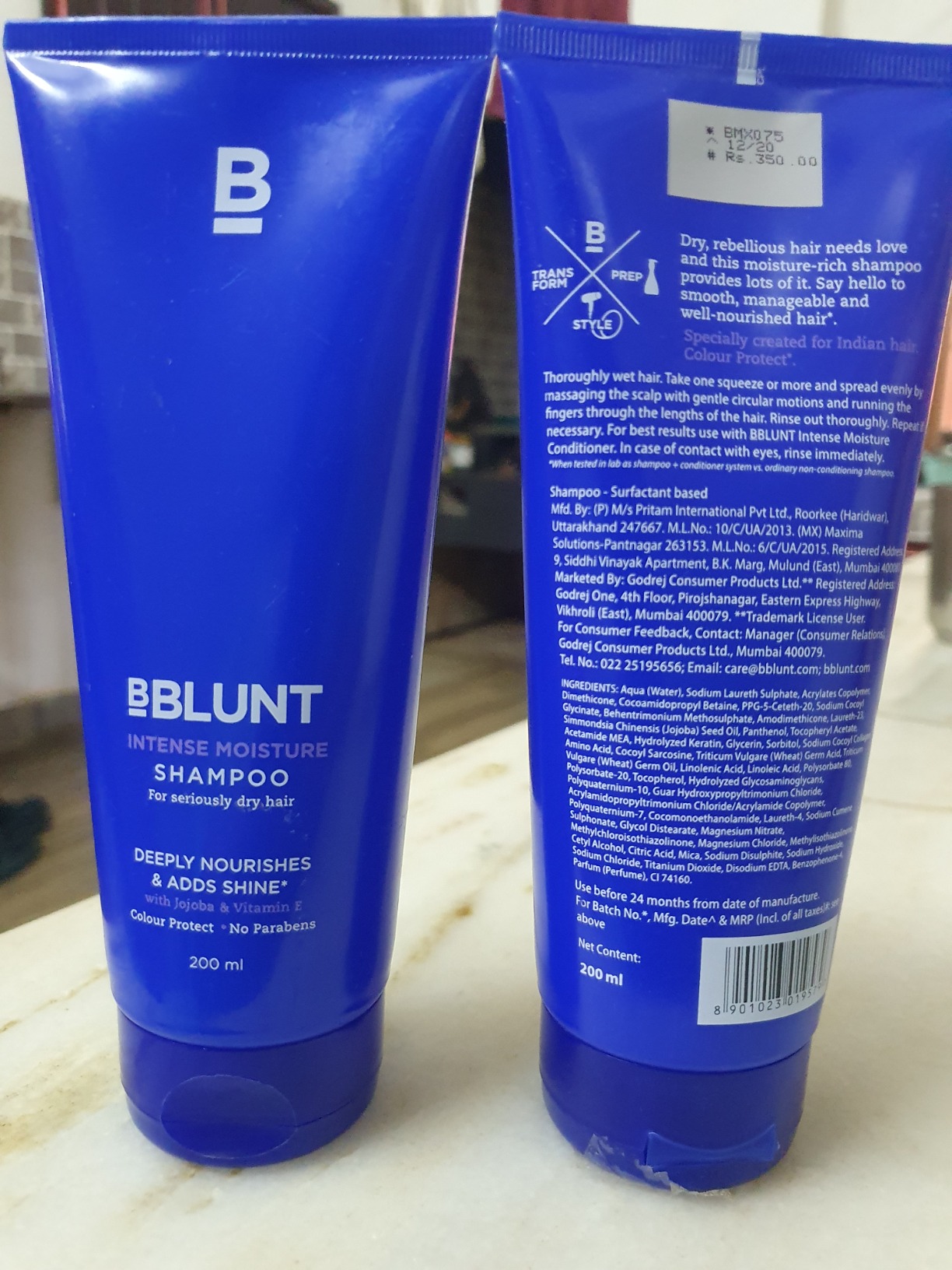 Buy BBLUNT Intense Moisture Shampoo for Seriously Dry and Frizzy Hair ...