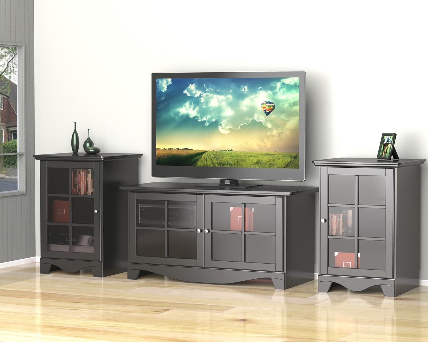 Amazon.com: Nexera Entertainment Set with TV Stand and Audio Towers ...