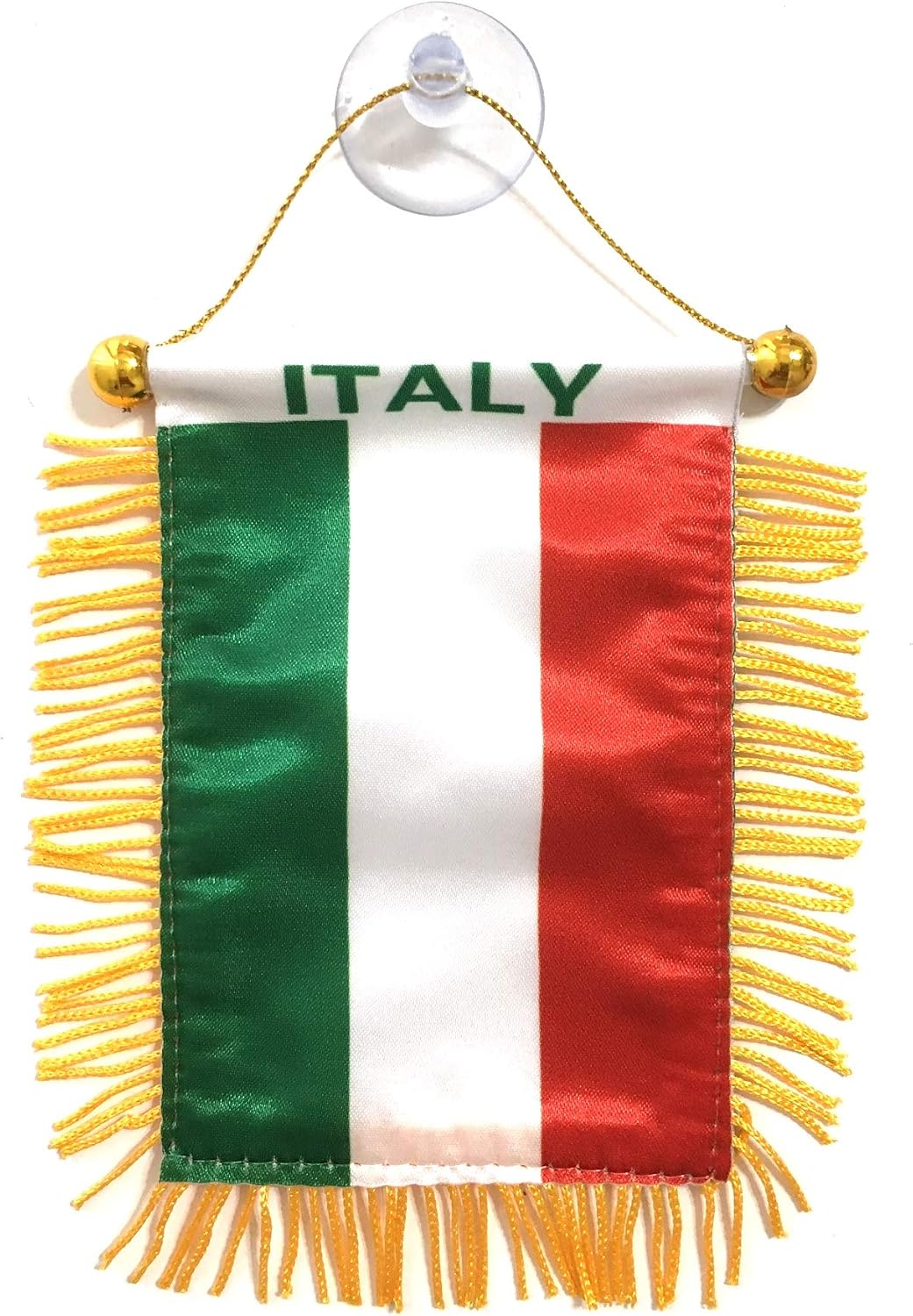 Amazon.com: Italian flag for car accessory Italy car flag small mini ...