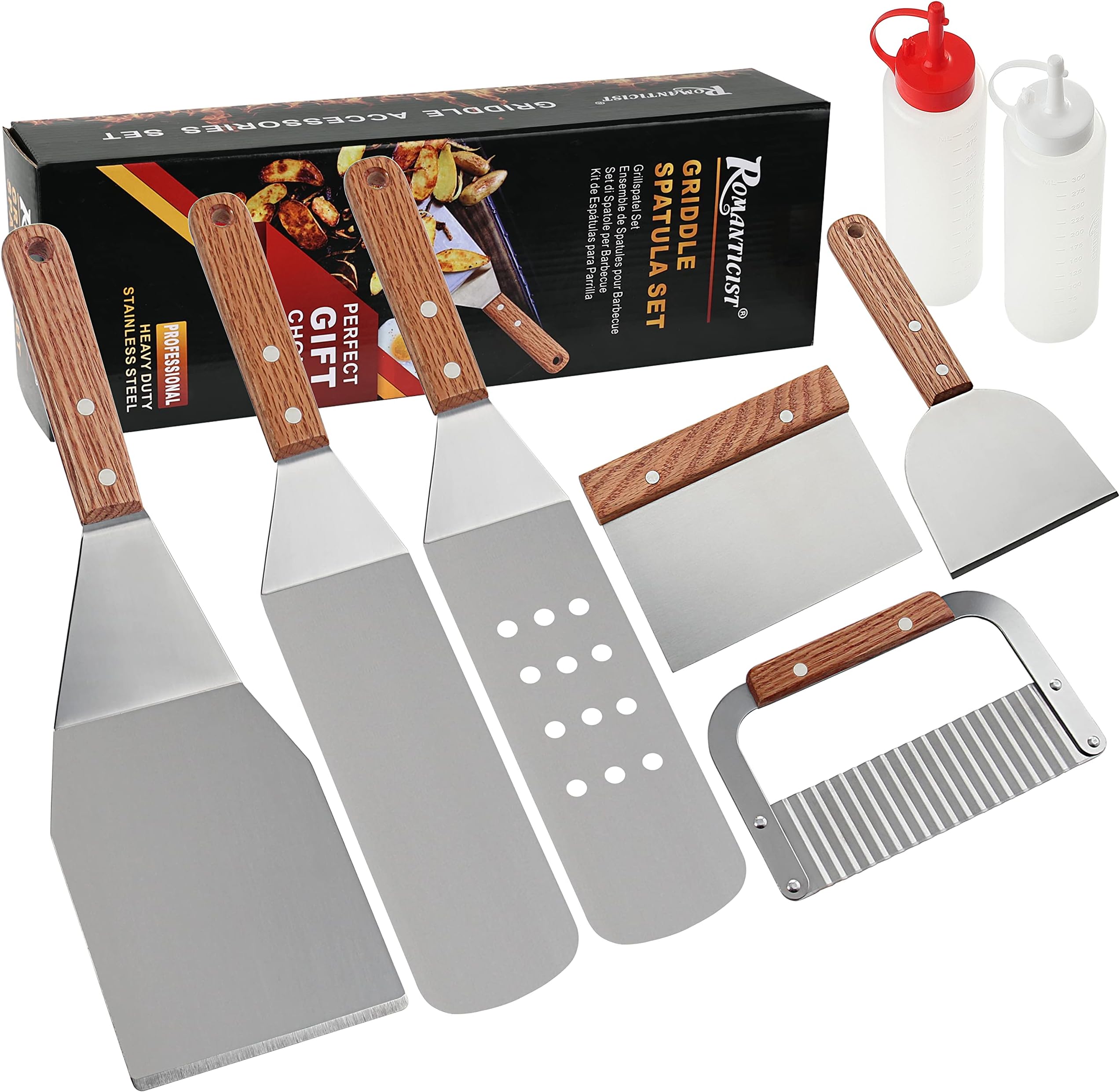 Amazon.com : Griddle Accessories Kit of 20, HaSteeL Heavy Duty Metal ...