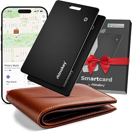 Rhinokey® Apple-MFi-zertifizierte Brieftaschen-Tracker-Karte ...