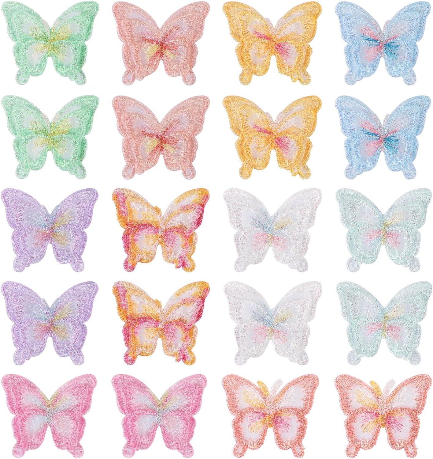 Amazon.com: 20 Pcs Butterfly Lace Trim, Lace Butterfly Patches 10 ...