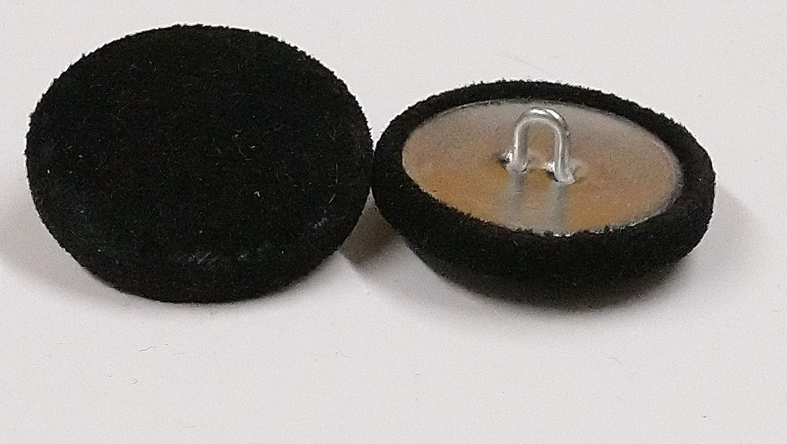Black Velvet Fabric Covered Buttons, 10mm, 16mm, 18mm, 20mm, 23mm, 25mm ...