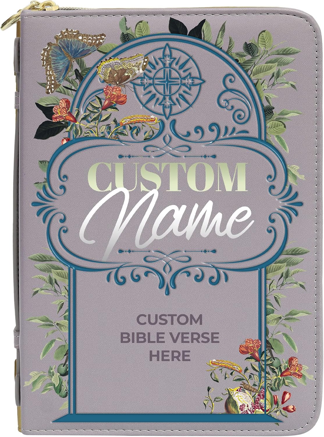 Amazon.com: 9.6x6.6 Inch Personalized Bible Cover, Custom Bible Cover ...