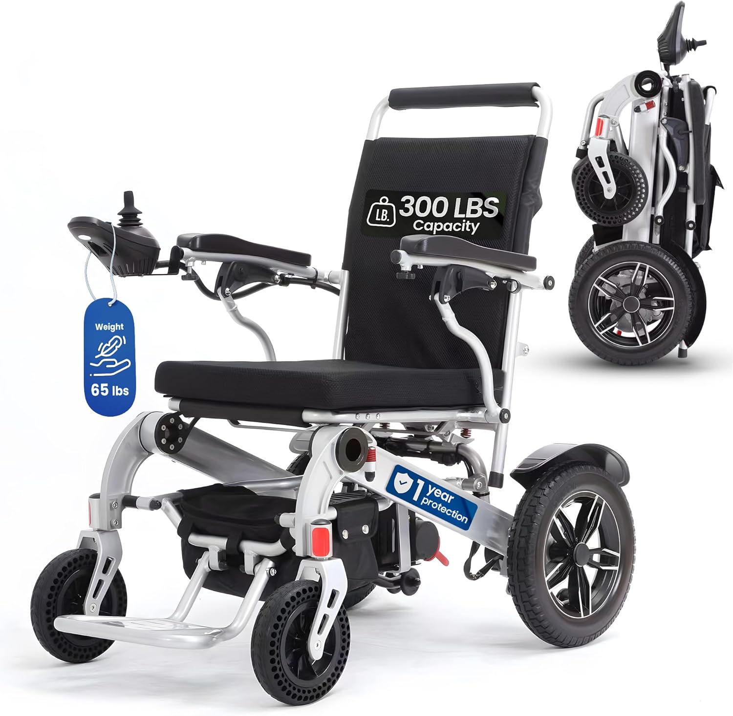 DECOMIL - Upgraded 25 Miles Range, Foldable Electric Wheelchairs ...