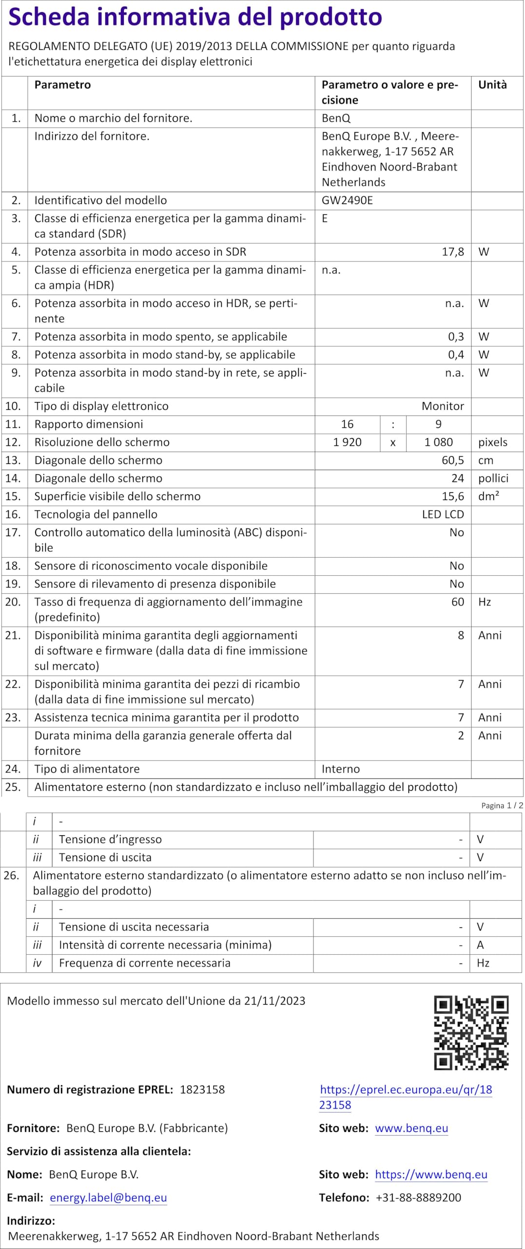 MSI PRO MP243X Monitor 24" IPS FHD (1920x1080), 100Hz, 1ms ...