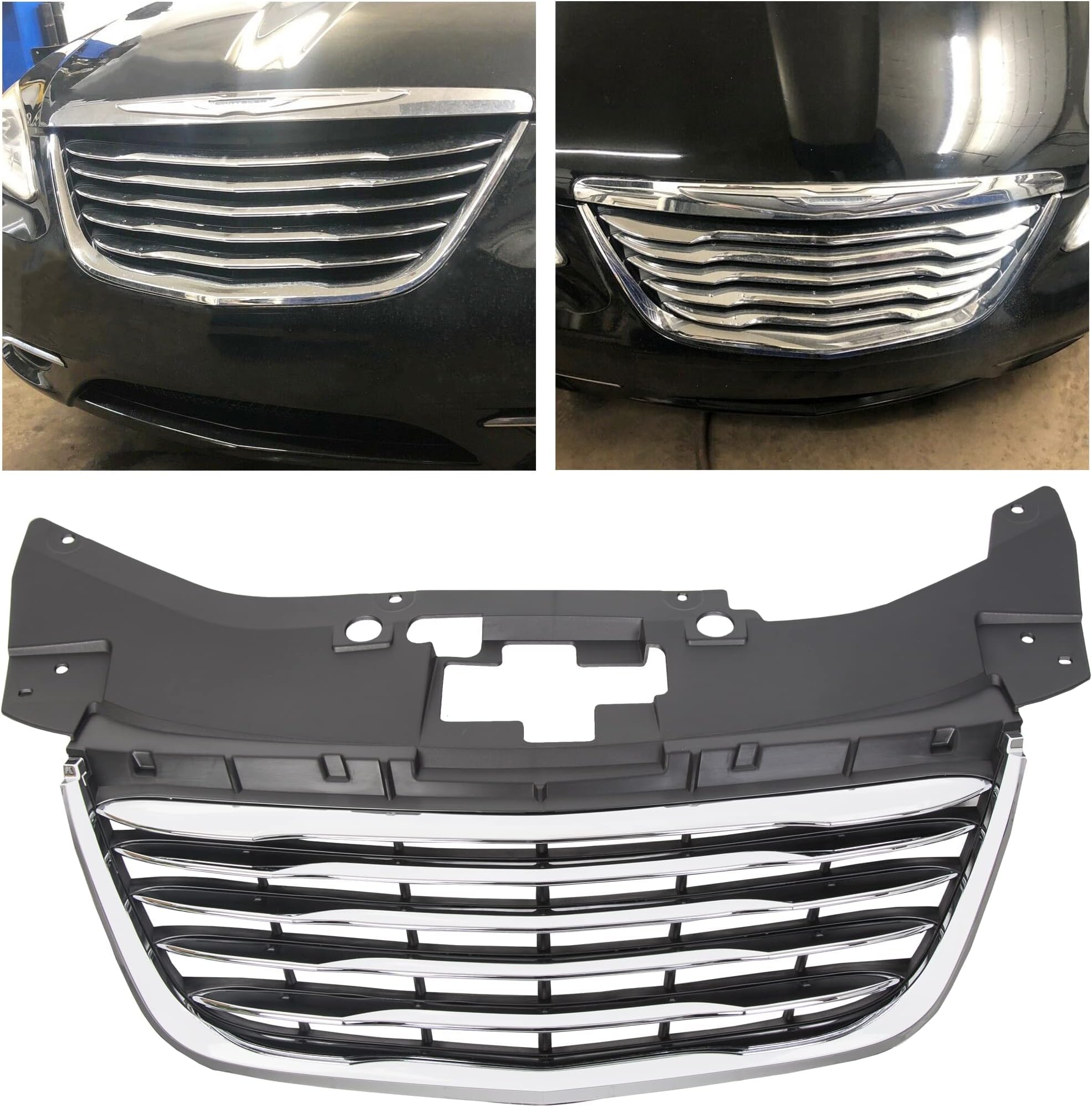 Amazon.com: KUAFU Front Bumper Grill Compatible with 2011-2014 Chrysler ...