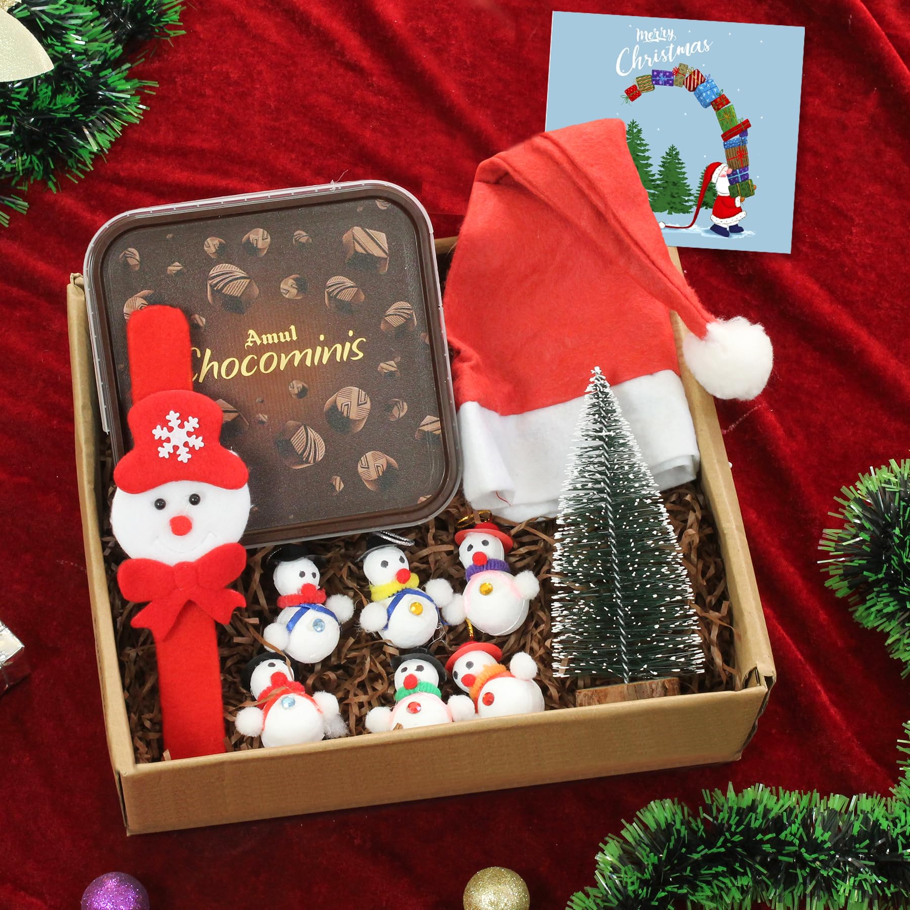 TIED RIBBONS Christmas Chocolate Gift Combo with 6 Pc Christmas Little ...