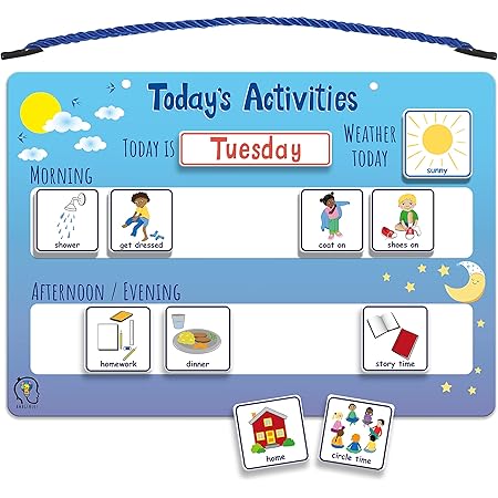 Visual Timetable Children Daily Routine Chart with 70 PECS Cards Now ...