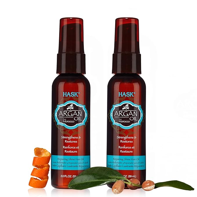 Amazon.com: HASK ARGAN Repairing Hair Oil Vials for shine and frizz ...