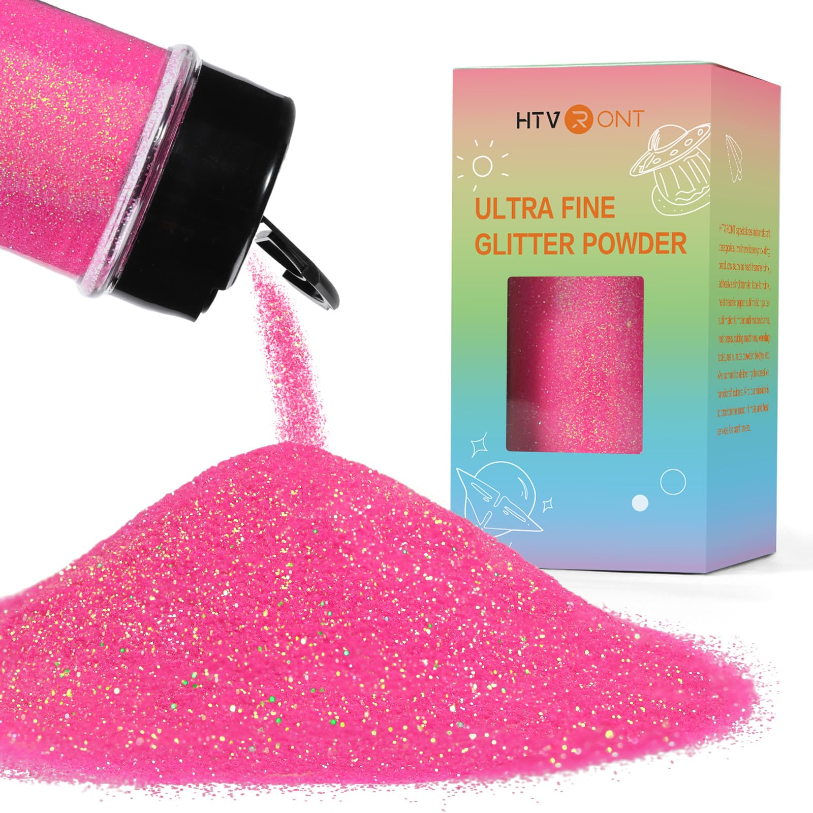 Amazon.com: HTVRONT Holographic Extra Fine Glitter - Hot Pink Glitter ...