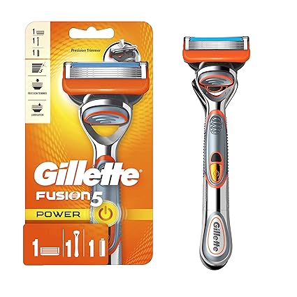 Amazon.com: Gillette Fusion5 Power Razors for Men, 1 Gillette Razor, 1 ...