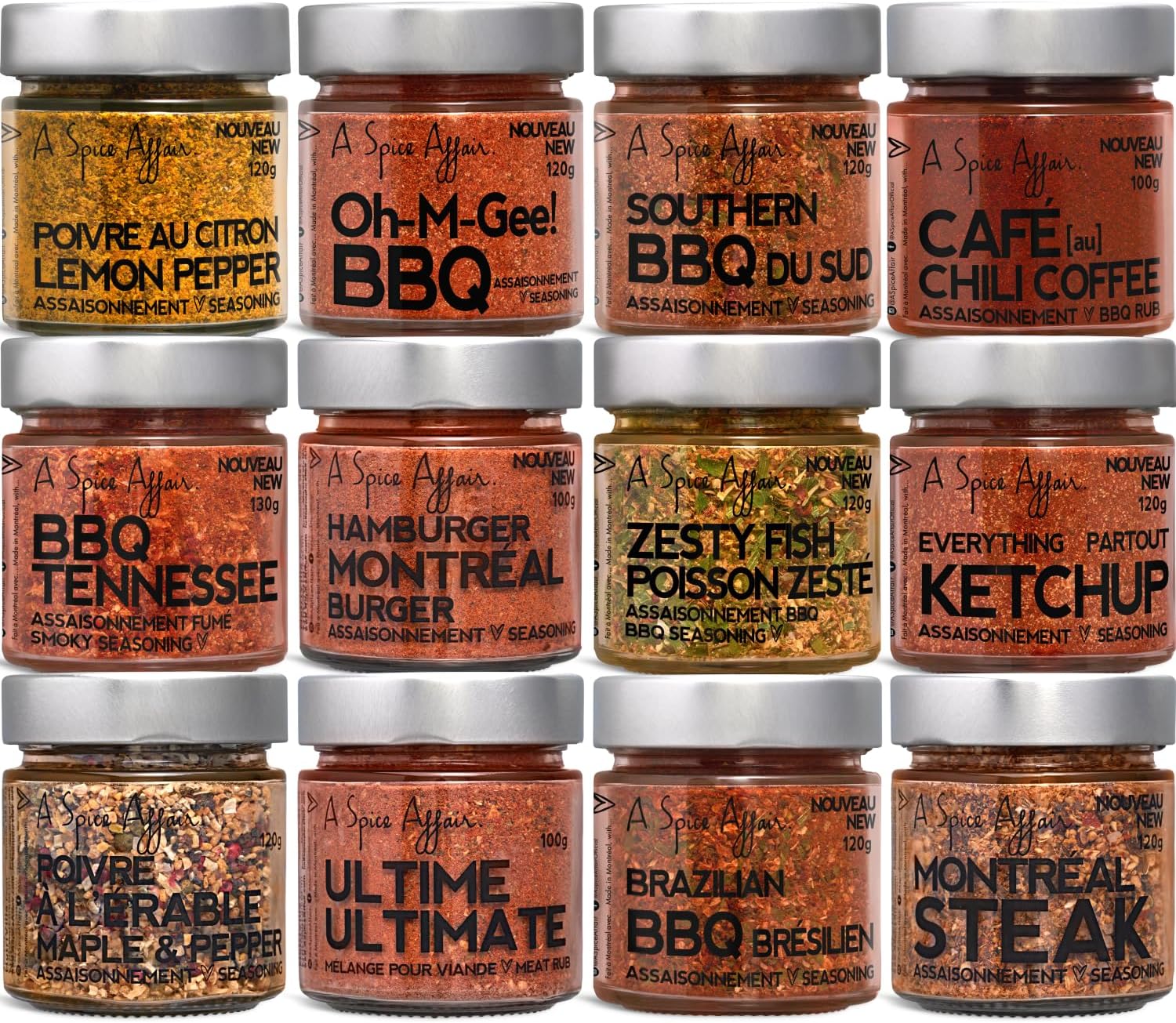 A Spice Affair Holy Grill BBQ Spice Set | 12 Giftable Grill Seasoning ...
