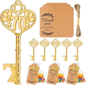 Amazon.com: VZCBZC 50Pcs 70 Key Bottle Opener for 70th Birthday Party ...
