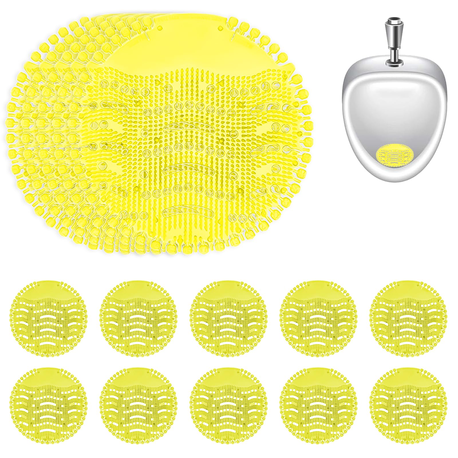 Yellow Urinal Screen Splash Pads: YOYIAG 15 Pack Urinal Splash Guards ...