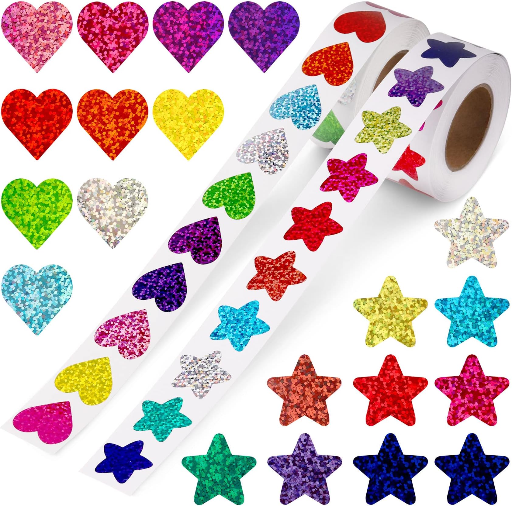 Amazon.com: 1000 PCS Incentive Stickers, Tekalobr Glitter Star and ...