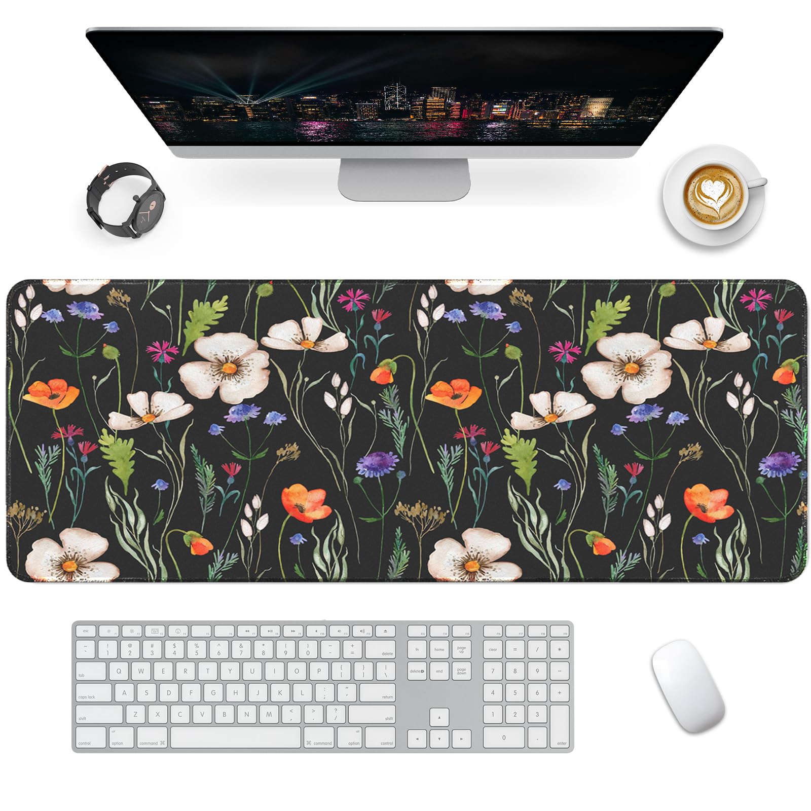 Giecy Mouse Pad, Computer Desk Mat 90 x 40 cm Large Mousepad Desk Pad ...