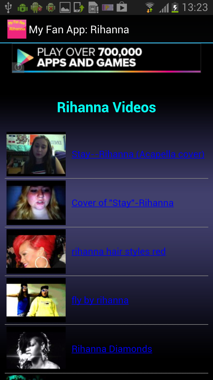 My Fan App : Rihanna - App on Amazon Appstore