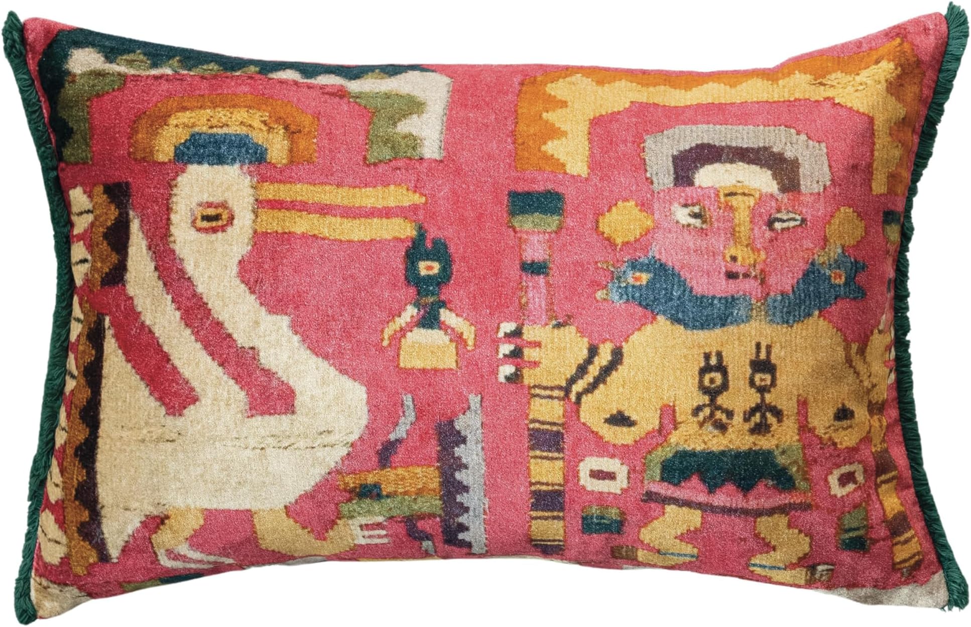 Amazon.com: Creative Co-Op Cotton Velvet Lumbar Beetle Embroidery ...