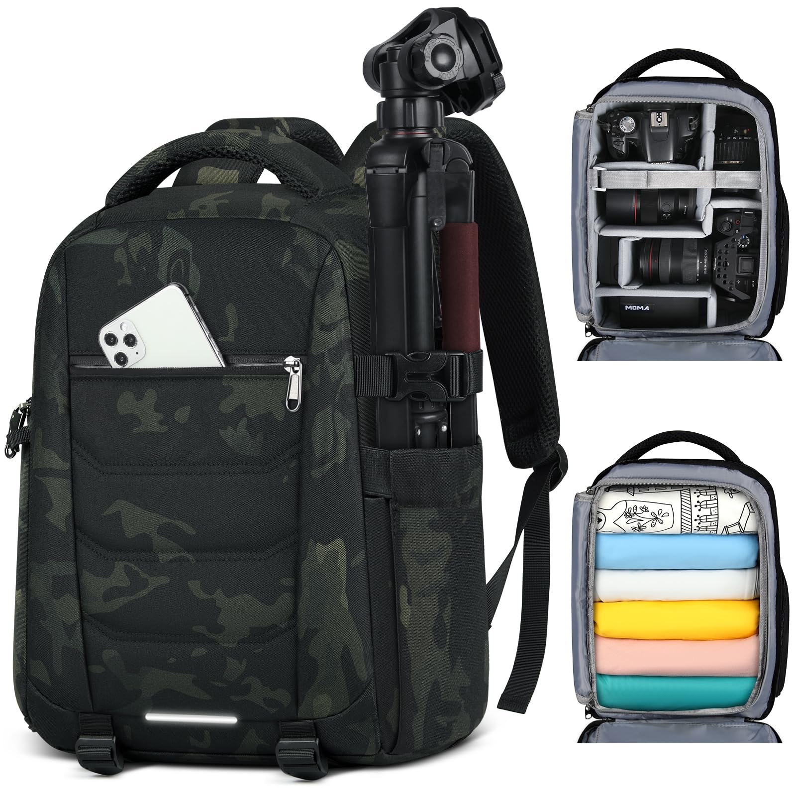 Amazon.com : SDYSM Camera Bag Backpack Professional for DSLR SLR ...