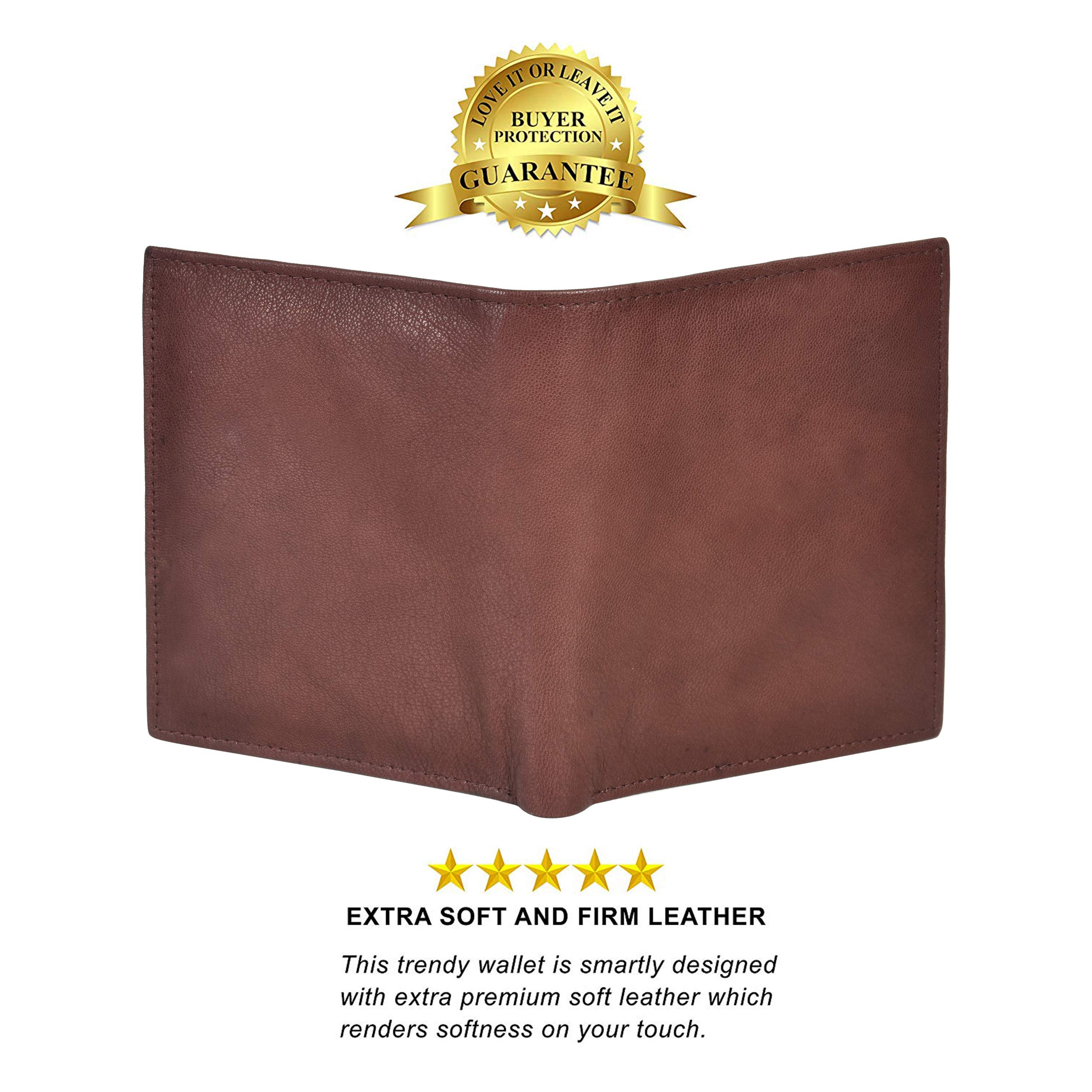 Snapklik.com : Leatherboss Genuine Leather Bifold Credit Card Holder ...