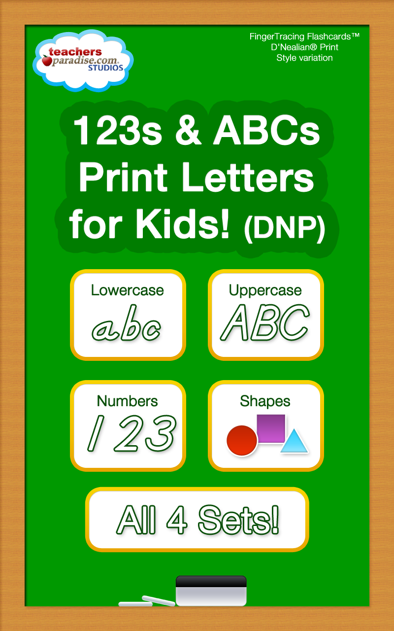 123s ABCs Kids Alphabet Tracing Game - Manuscript Print Letters DNP ...