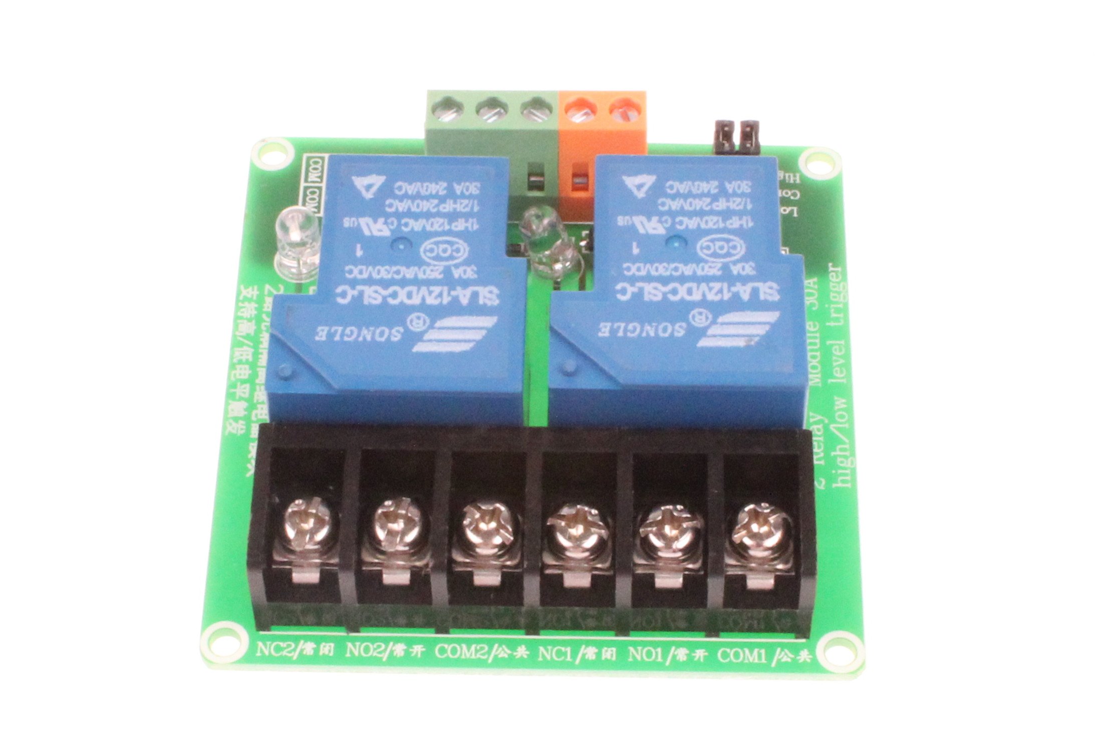 Snapklik.com : NOYITO 30A 2-Channel Relay Module High Low Level Trigger