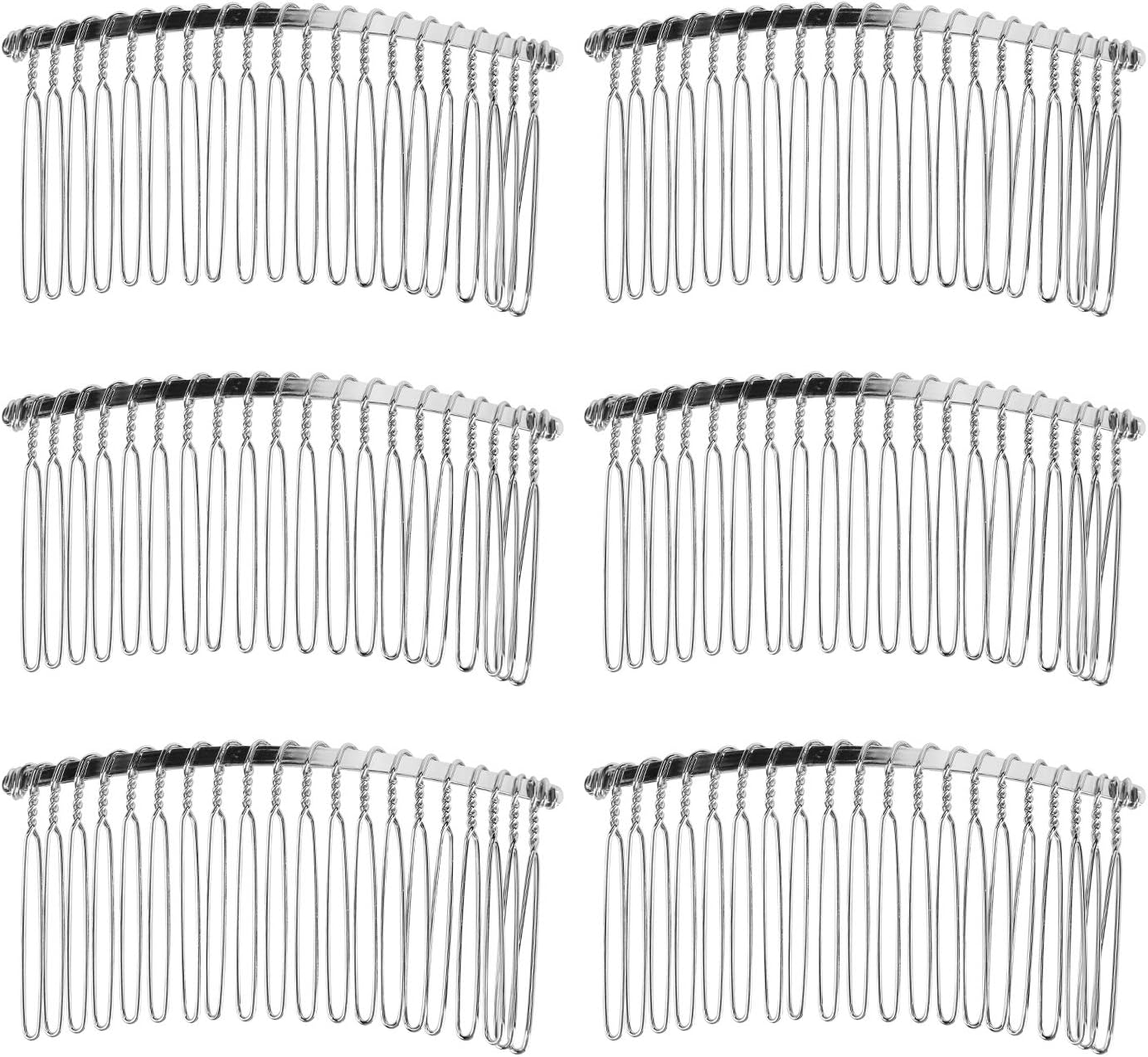 Amazon.com : Senkary 10 Pieces Metal Hair Comb Clip Wire Wedding Bridal ...
