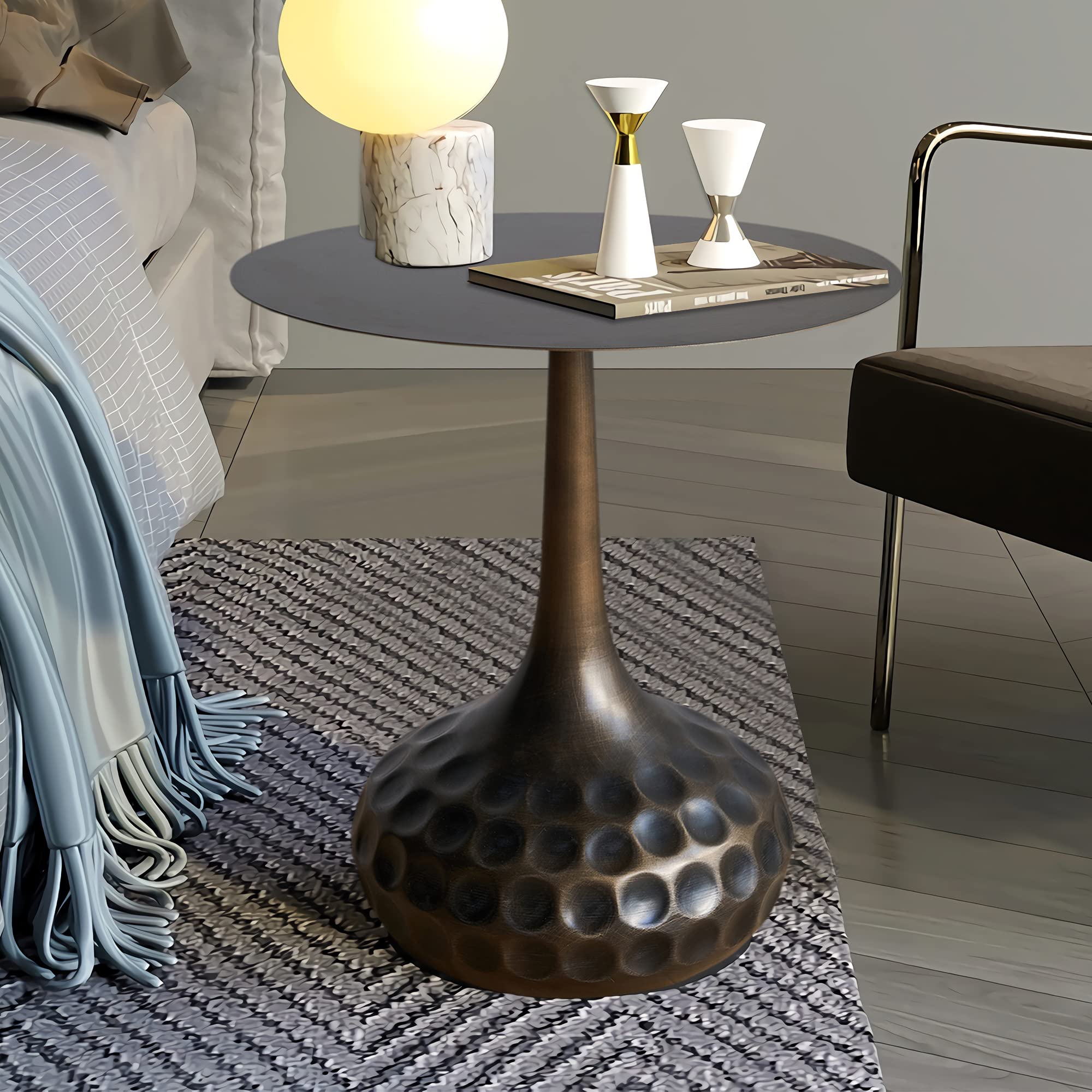 Metal Work Pedestal Stand LT 09 L Shape Table With Metal O Leg C/w