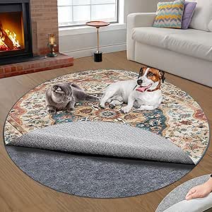Amazon.com: pdpdoc 8 Ft Round Rug Pad, Waterproof & Non Slip Rug Pads ...