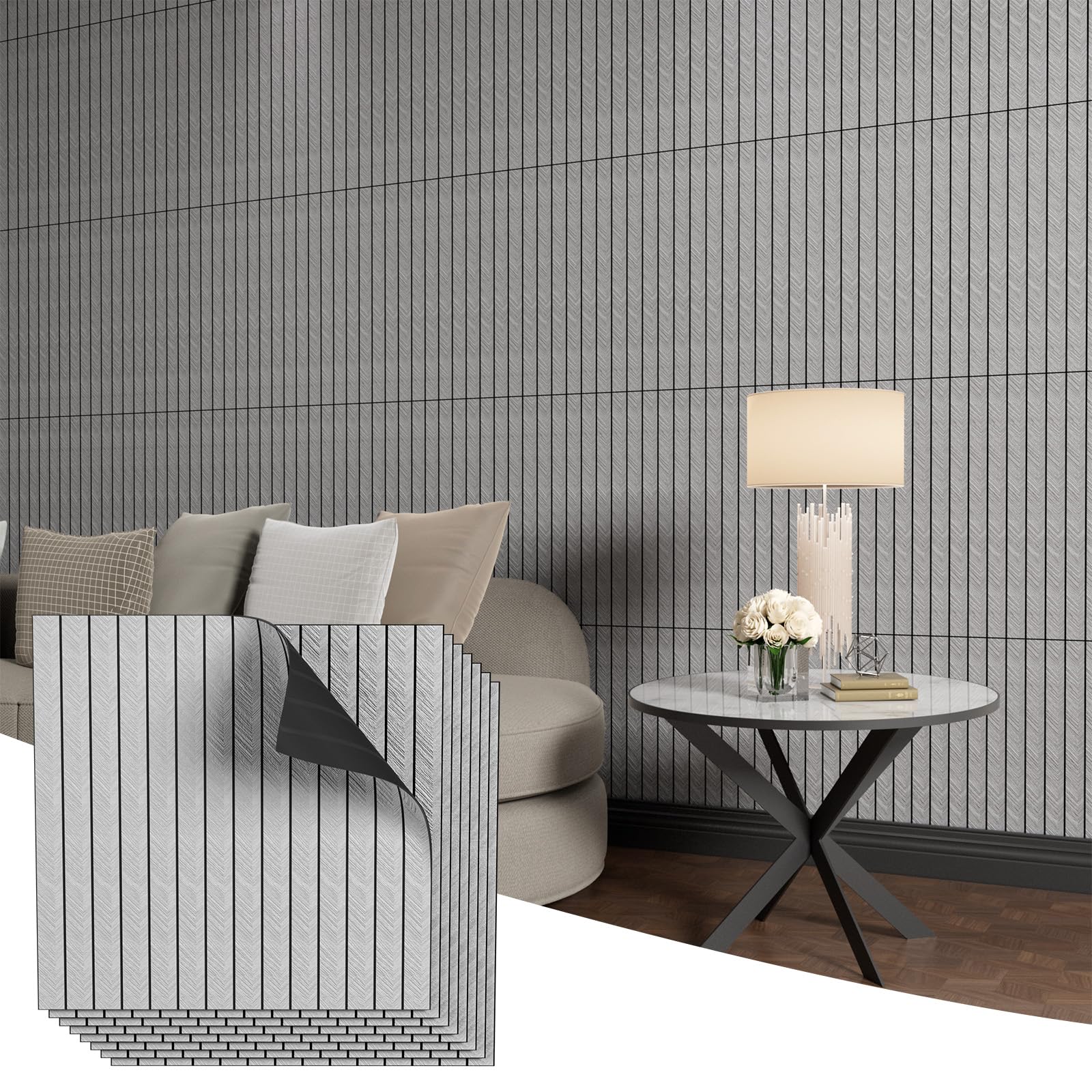 Amazon.com: Jaspond 10PCS Slat Wall Panels, Unique Fishbone 3D Fluted ...