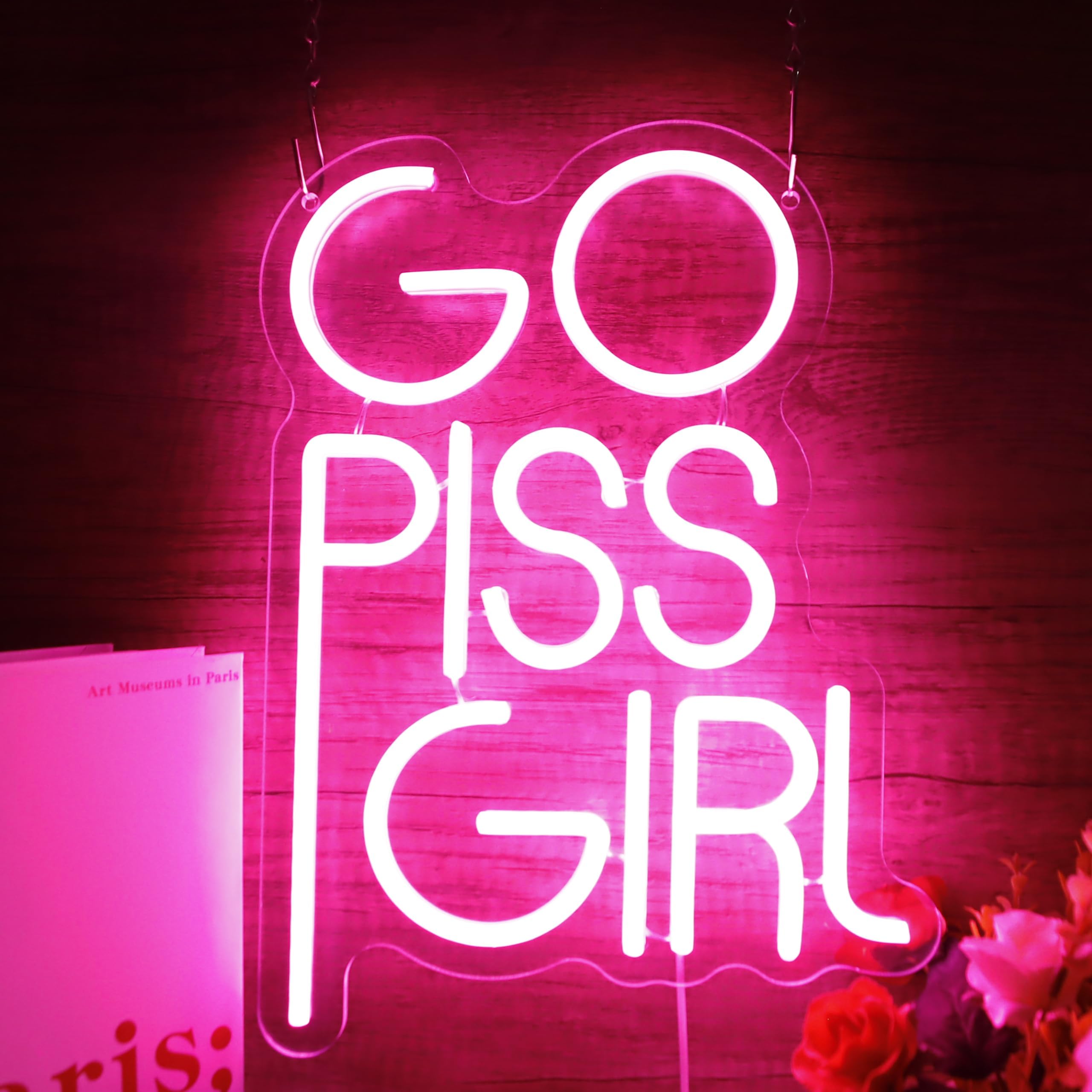 Amazon.com : Pink GO GIRL Neon Sign, Girl LED Neon Sign, Pop Culture ...