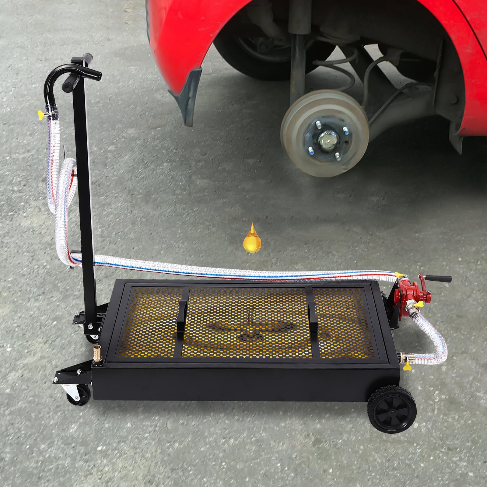 Amazon.com: LOHISHILO Oil Drain Pan 15 Gallon Oil Drain Tank with 7.2 ...