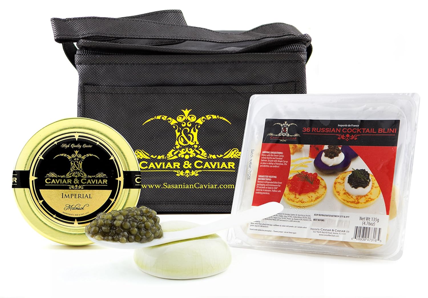 Amazon.com: GUARANTEED OVERNIGHT! Imperialist Caviar Set - 1oz Imperial ...