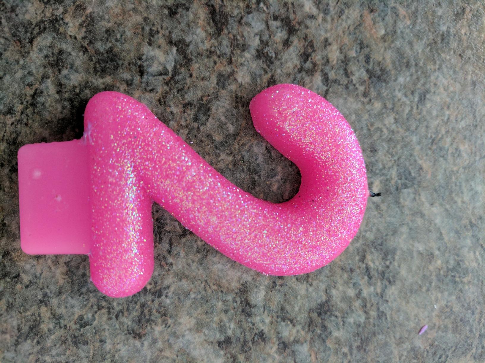 Amazon.com: Shimmering Flat Molded Glittered Number 2 Celebration ...