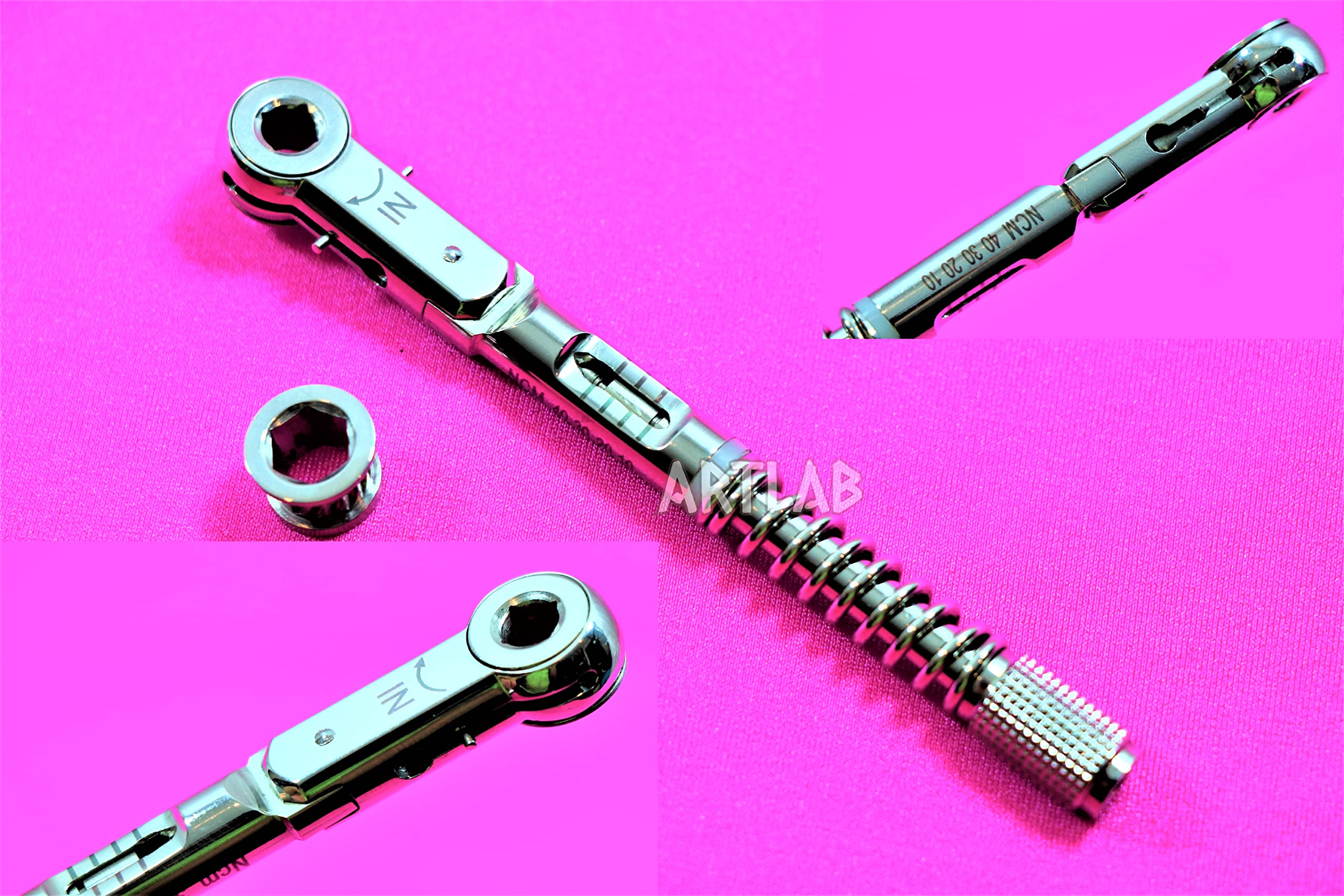 Buy ArtLab Premium Dental Im Ratchet Torque Wrench 10 50 Ncm Dental
