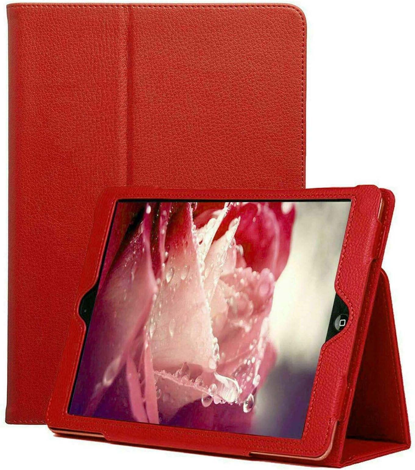 Leather Flip Stand Folio Case Plain Cover for Apple iPad Air 1,2,5th ...