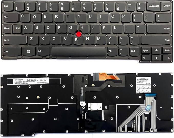 Amazon.com: New US Layout Keyboard Backlit with Mouse Pointer ...