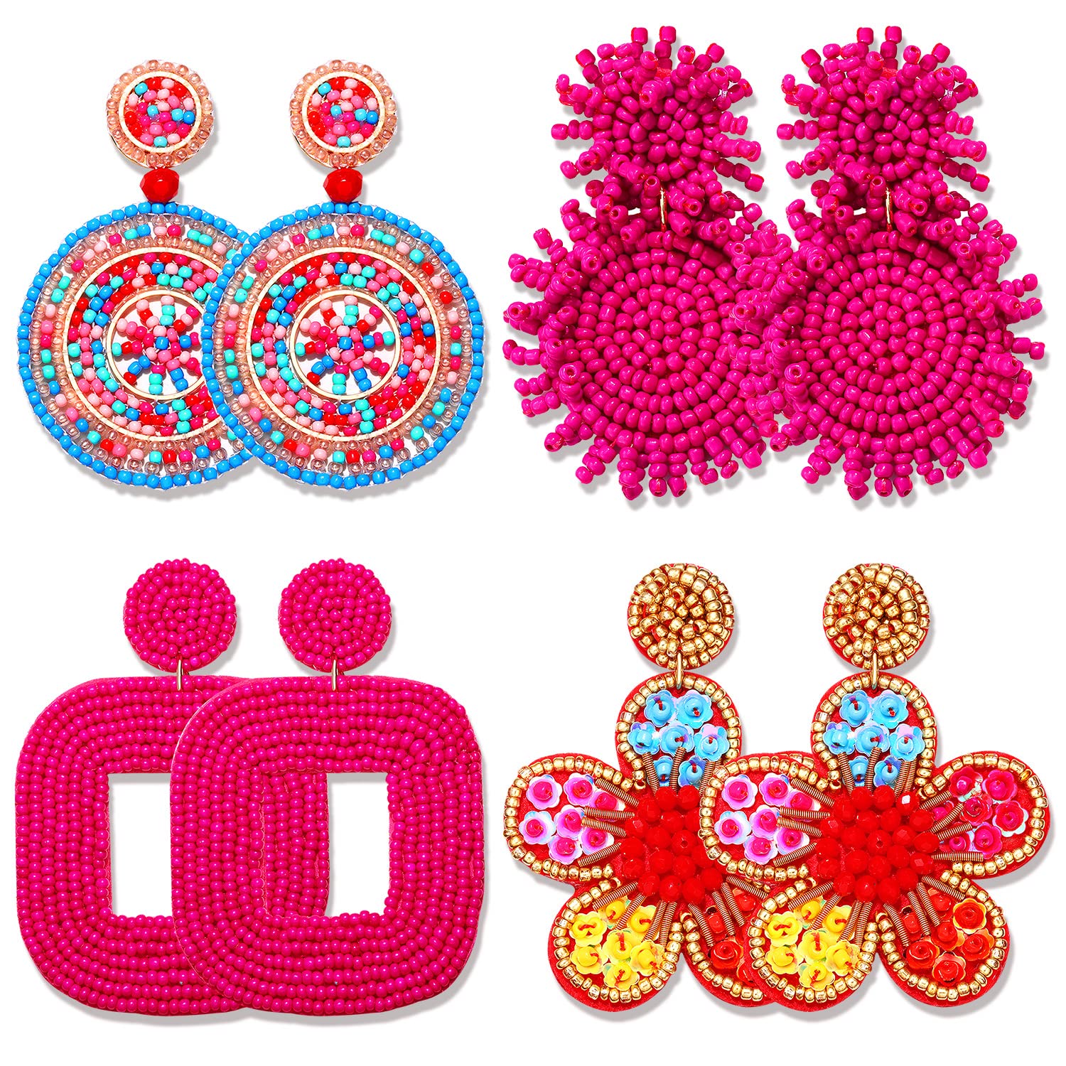 5 Best Beaded Earrings | 4.5 Inch Seed Bead Fringe Holds Color