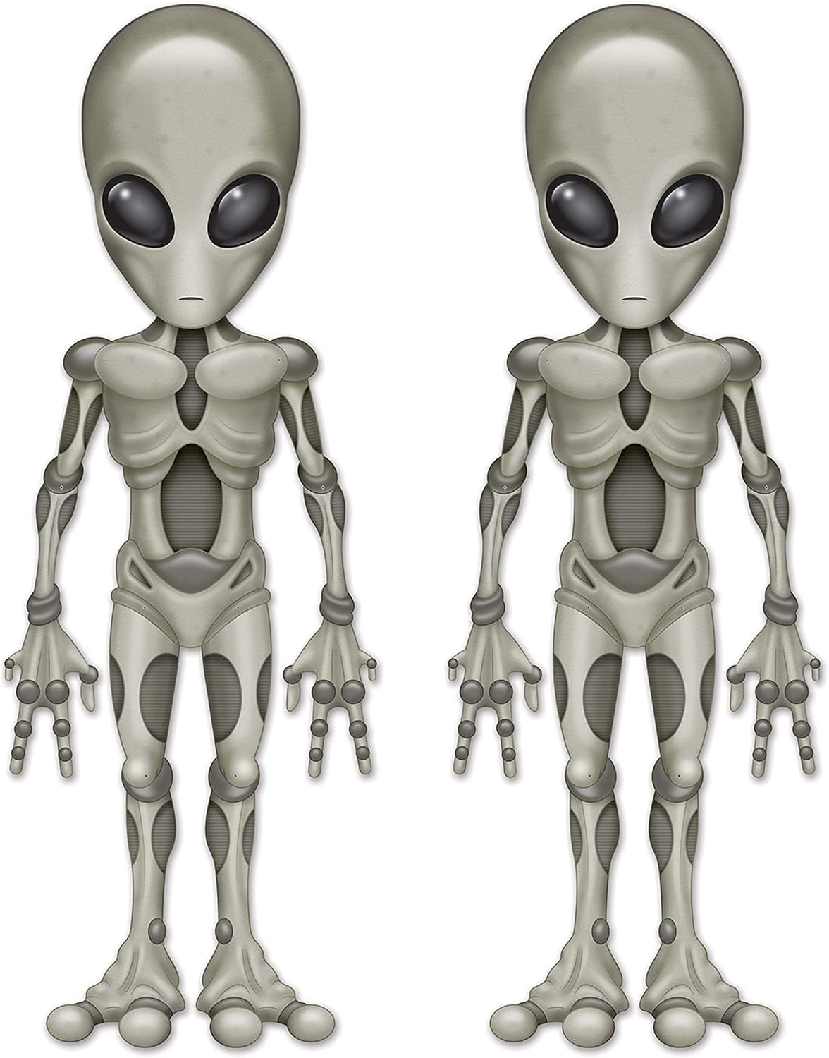 Beistle 53767 Jointed Alien Cut Outs 2 Piece Outer Space Decorations ...