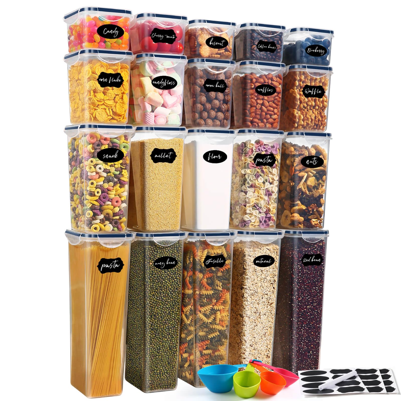 Amazon.com: YASHE 20-Piece Airtight Food Storage Containers Set, BPA ...