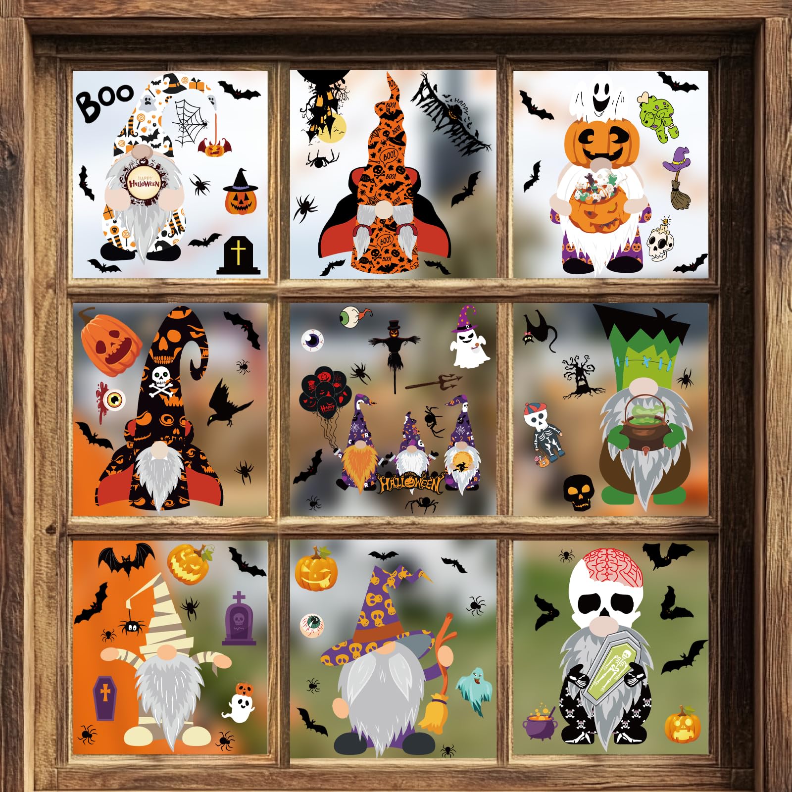 Amazon.com: Lecheme Halloween Decorations 80 PCS Halloween Window ...