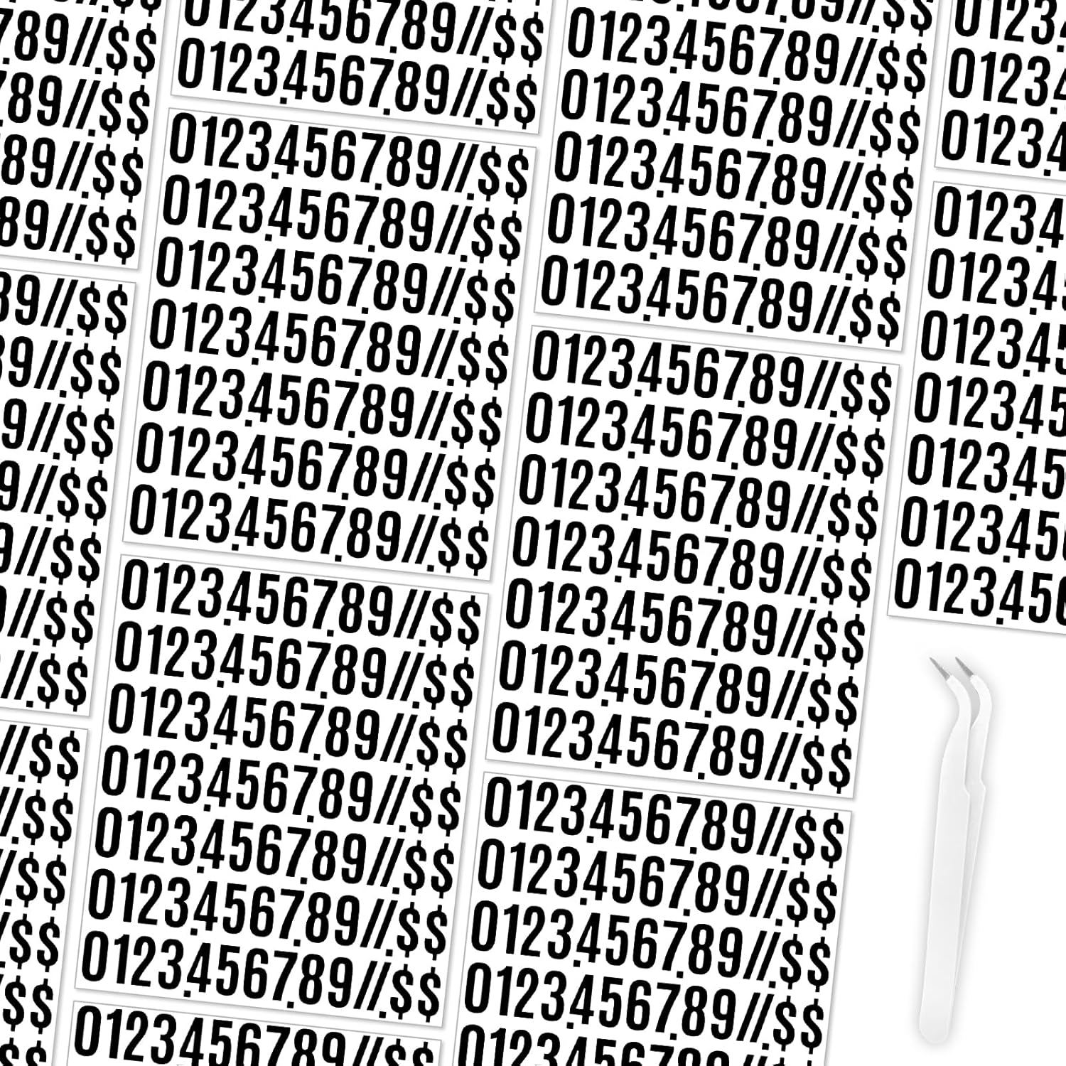 Amazon.com: 12 Sheets Number Stickers 1-10, Vinyl Numbers Stickers ...