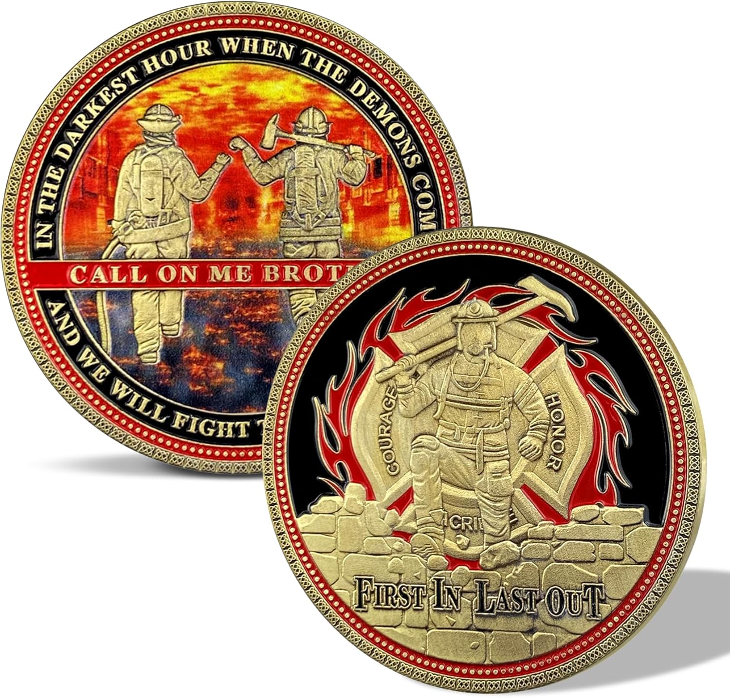 Amazon.com : ASmileIndeep Firefighter Challenge Coin First Responder ...
